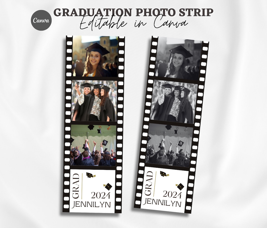 Graduation Photo Strip | Photo Booth Graduation | Class of 2024 Photo ...