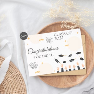 Graduation Card, Printable Graduation Card, Graduation Card 2024, Class ...