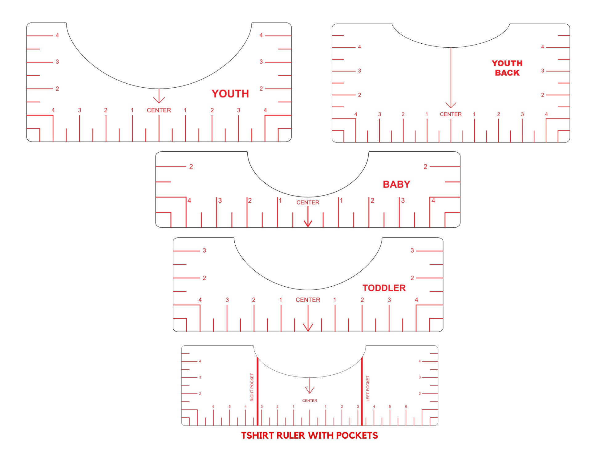 T-shirt Placement Guide, Vinyl Placement, Heat Transfer Vinyl Tool ...