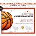Editable Basketball Award Certificates: 85 Team Awards (printable ...