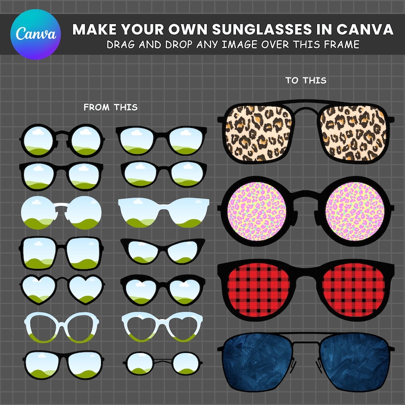 Sunglasses Clipart, Make Your Own Sunglasses, Easy Drag and Drop Photo ...