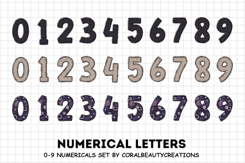 Outer Space Doodle Letters, Space Alphabet, Boys Alphabet PNG, Space ...