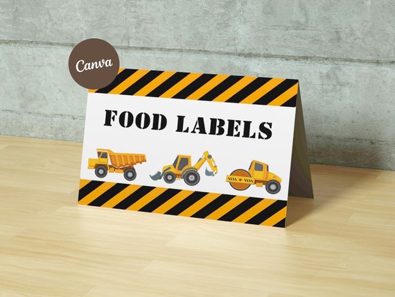 Labels For Construction Birthday Parties DIY Construction Birthday