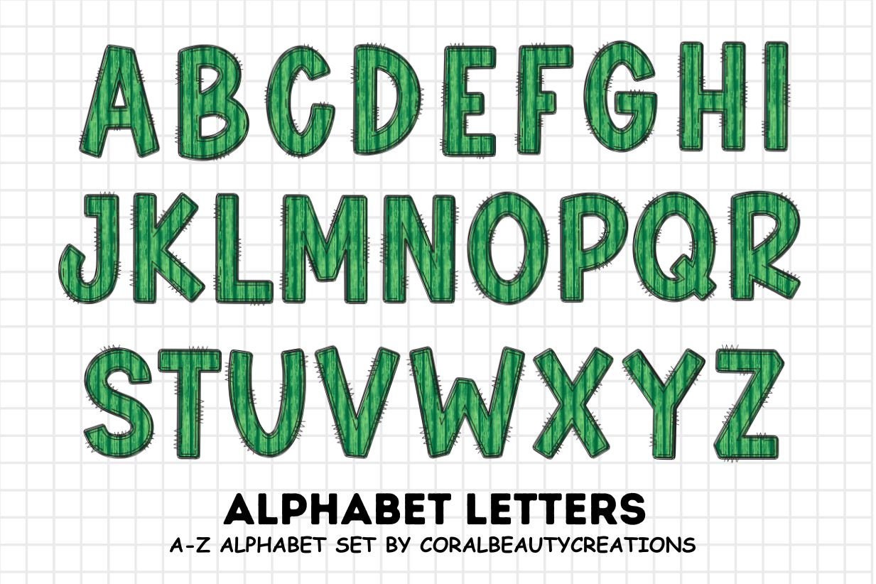 Fiesta Doodle Alphabet Bundle, Fiesta PNG Letters, Numbers ...