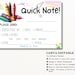 Quick Note! Daycare Note Home, Daycare Mail, Canva Editable, Daycare ...