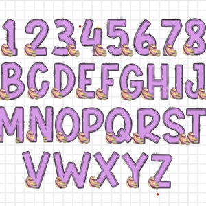 Easter Alphabet Letters PNG Bundle, Hand Drawn Doodle, Easter Eggs ...