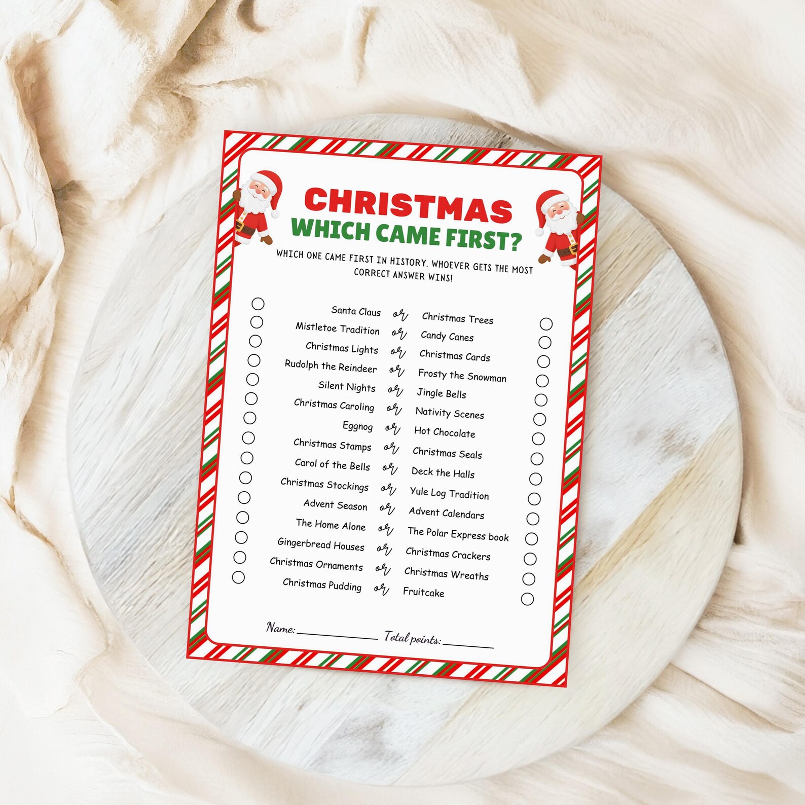 Christmas Which Came First Game, Family Activity, December Birthday ...