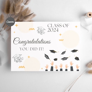 Graduation Card, Printable Graduation Card, Graduation Card 2024, Class ...