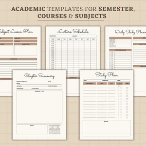 Printable Planner, Printable Student Planner Bundle, Study Planner ...