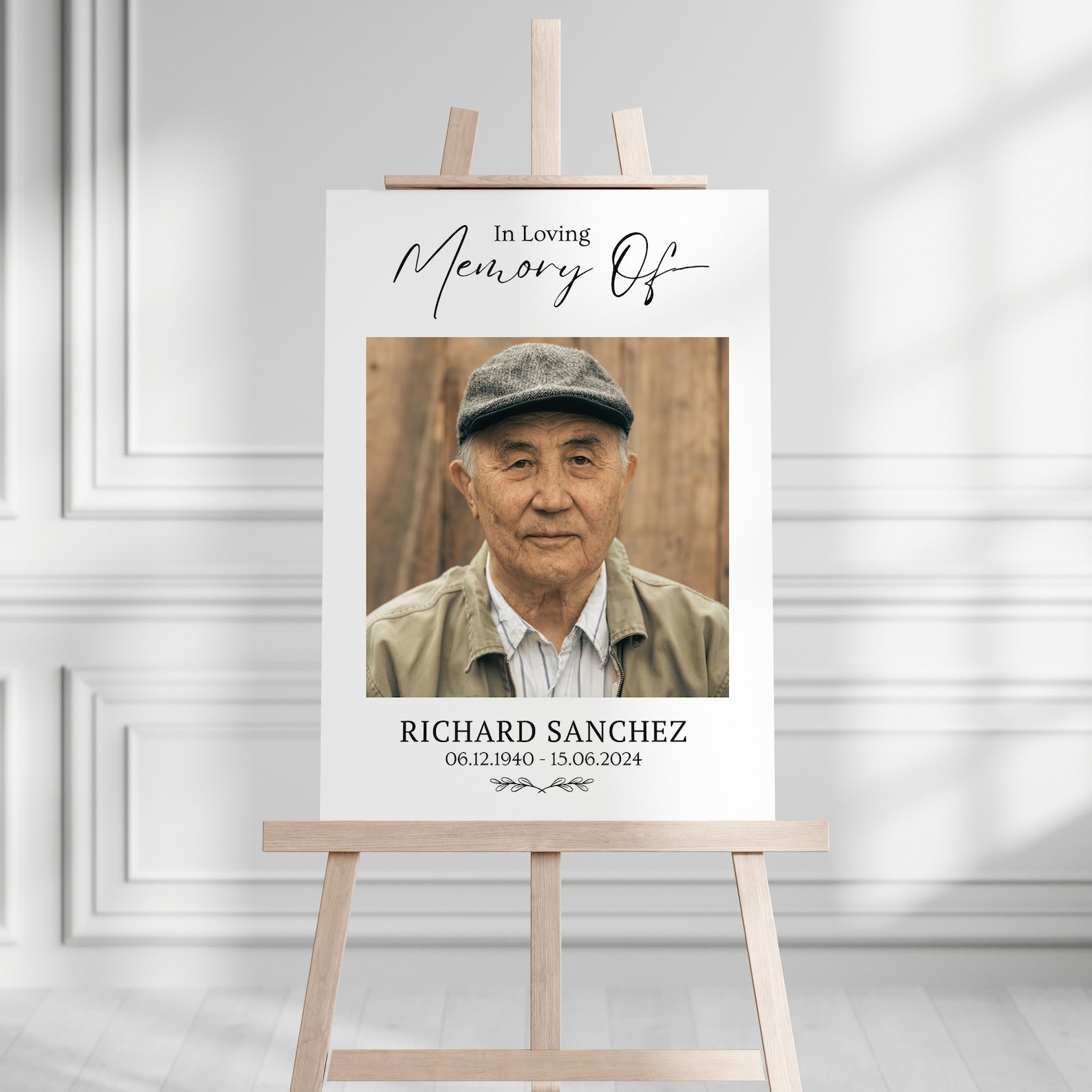 Editable Funeral Photo Collage Template, Memorial Poster Program ...