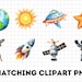 Outer Space Doodle Letters, Space Alphabet, Boys Alphabet PNG, Space ...