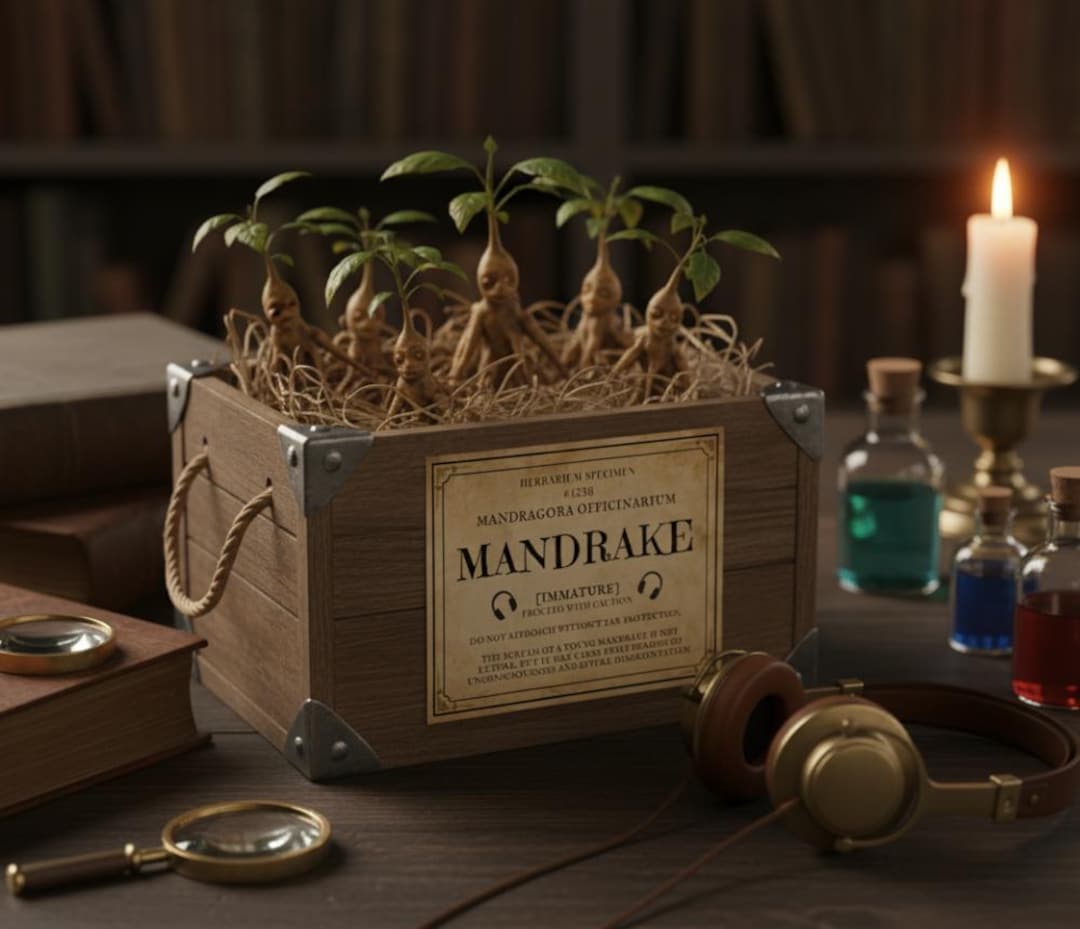 Mandrake Label Template, Realistic Wizard Herbology Sticker Prop ...