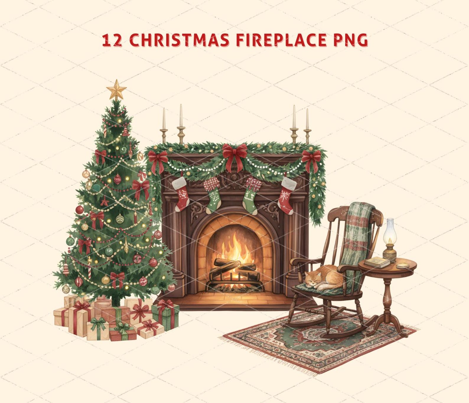 Xmas Fireplace PNG | Fireplace Stockings | Kids Christmas PNG | Xmas ...