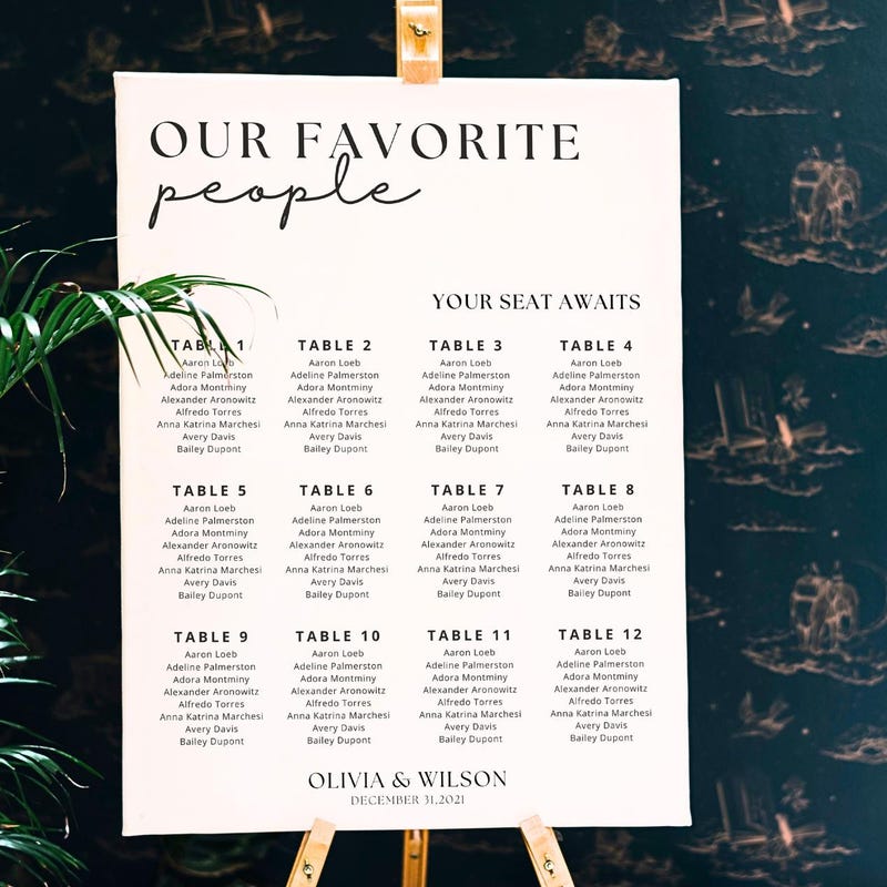 Table Arrangement Signs - Etsy UK