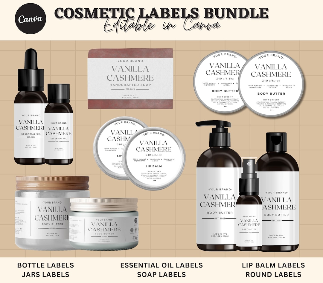 Stylish Cosmetic Product Label | Bottle Label Design | Essential Oil ...