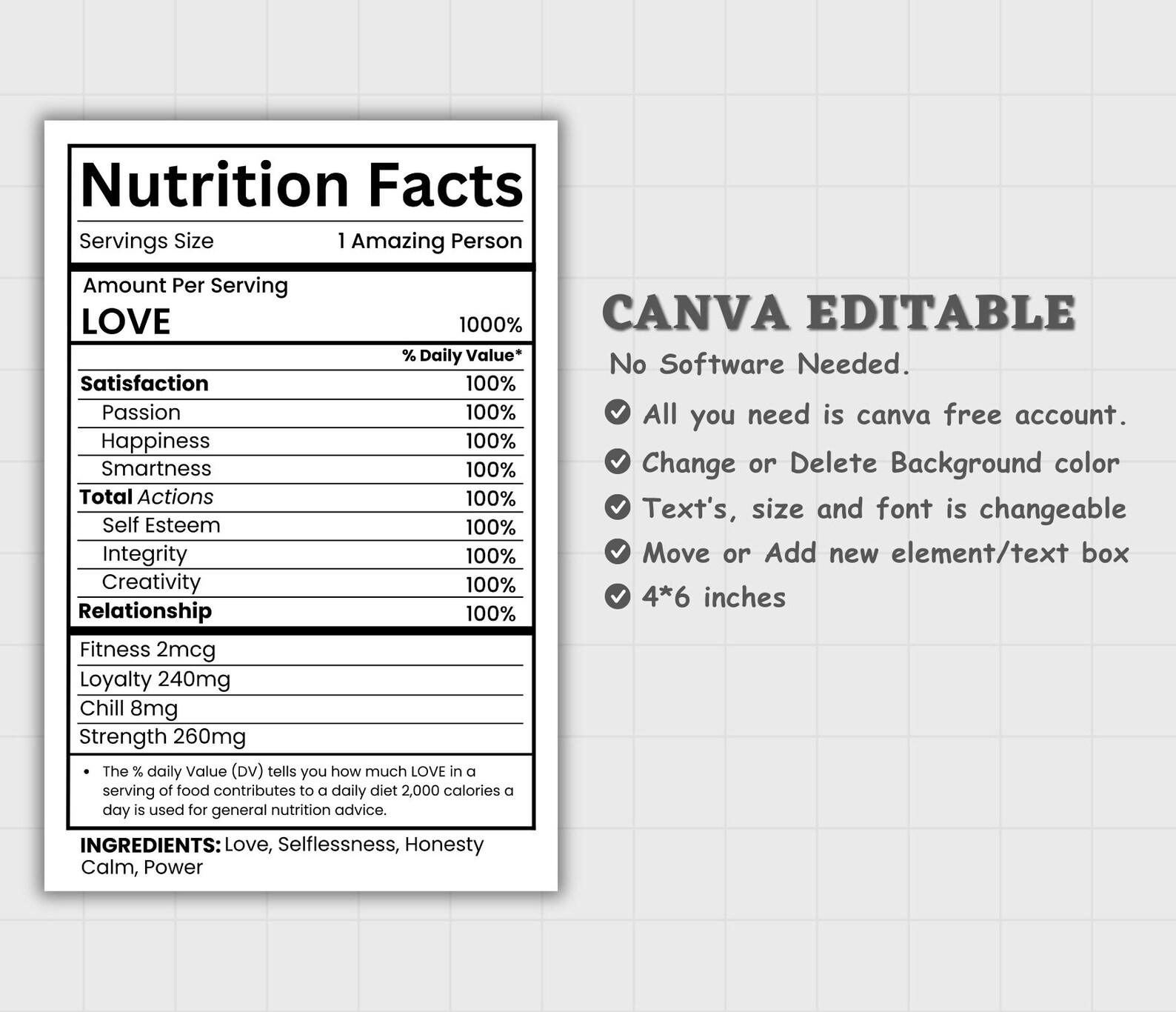 Nutrition Facts Template, Nutrition Facts PNG, Birthday Nutrition Facts ...