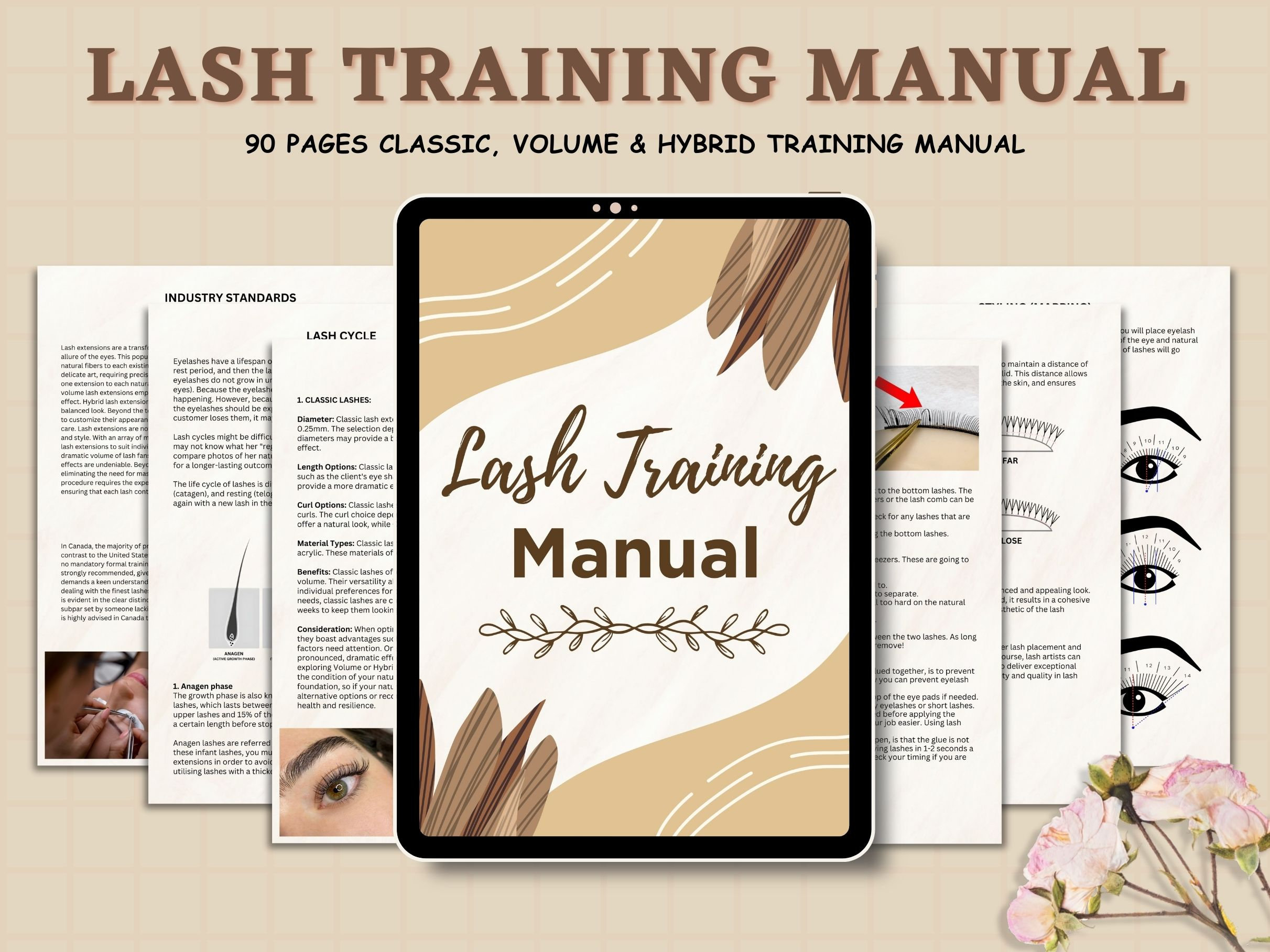 Lash Training Manual, Lash Extension Manual, Lash Course Manual, Lash ...