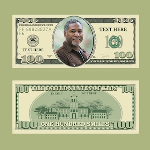 100 Dollar Bill Template, Custom Game Party Play Money, Add Your Text ...