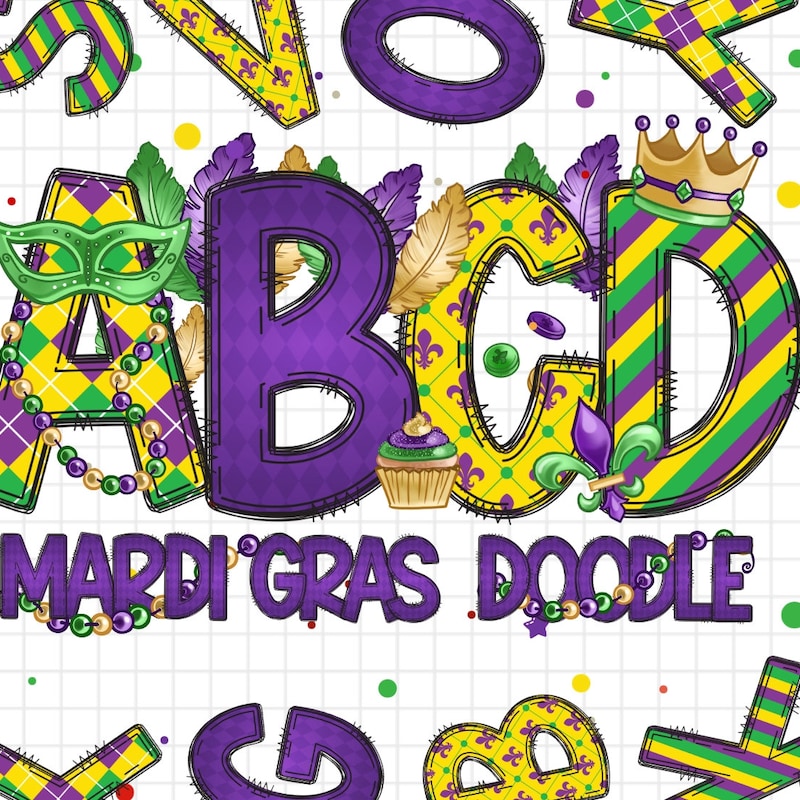 Mardi Gras Wreath Set - Etsy