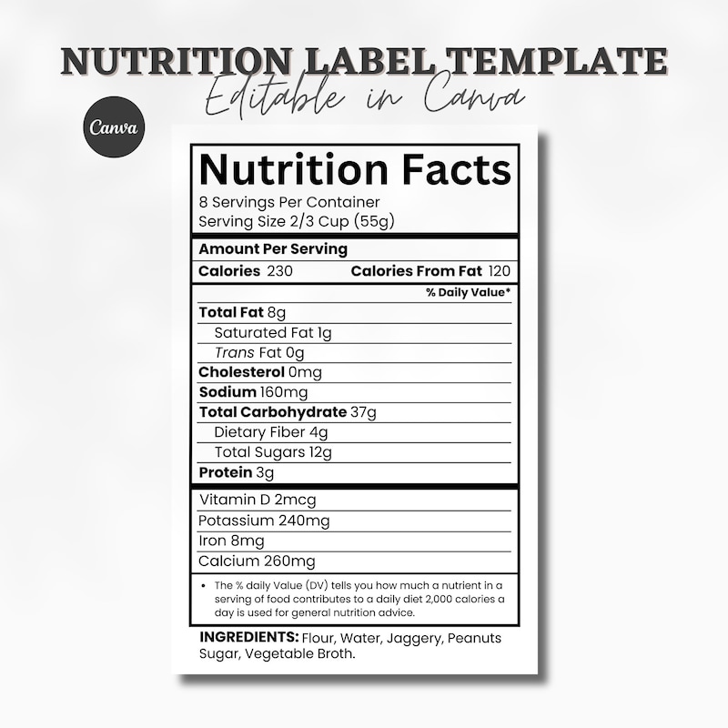 Nutrition Sticker - Etsy