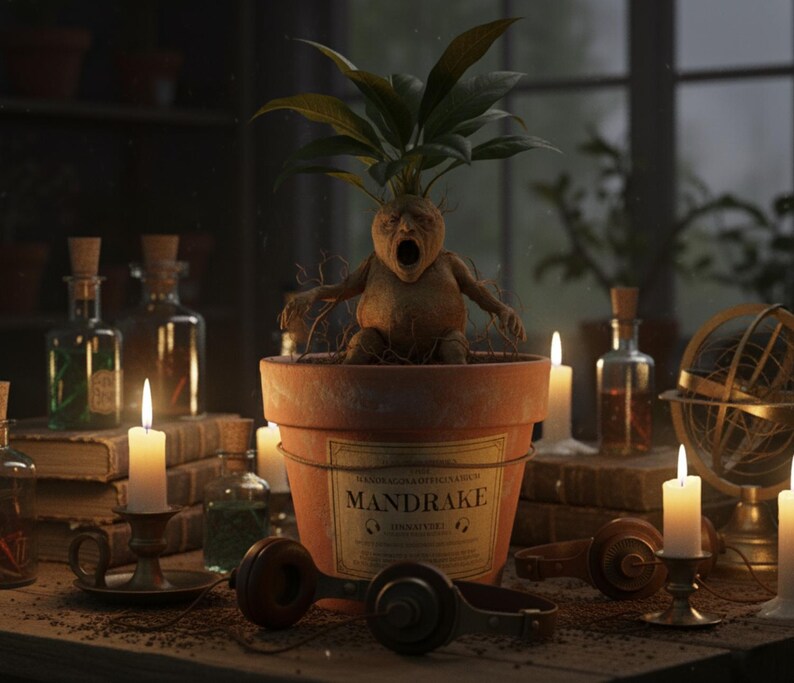 Mandrake Label Template, Realistic Wizard Herbology Sticker Prop ...
