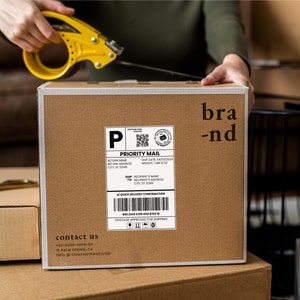 Shipping Label Template | Editable Personalized Mail Label | Mail ...