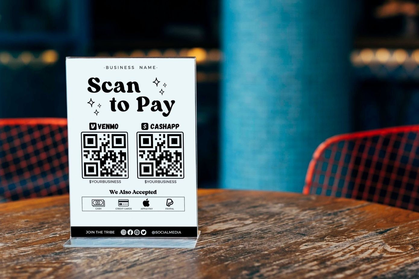 Editable Scan to Pay Sign QR Code Sign Template Canva, Printable ...