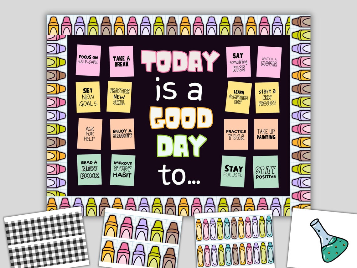 Back to School Motivational Bulletin Board, Bulletin Board Kit, Back to ...
