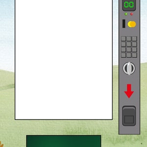Vending Machine Template Blank Canva Editable 12.8" X 20" | Blank ...