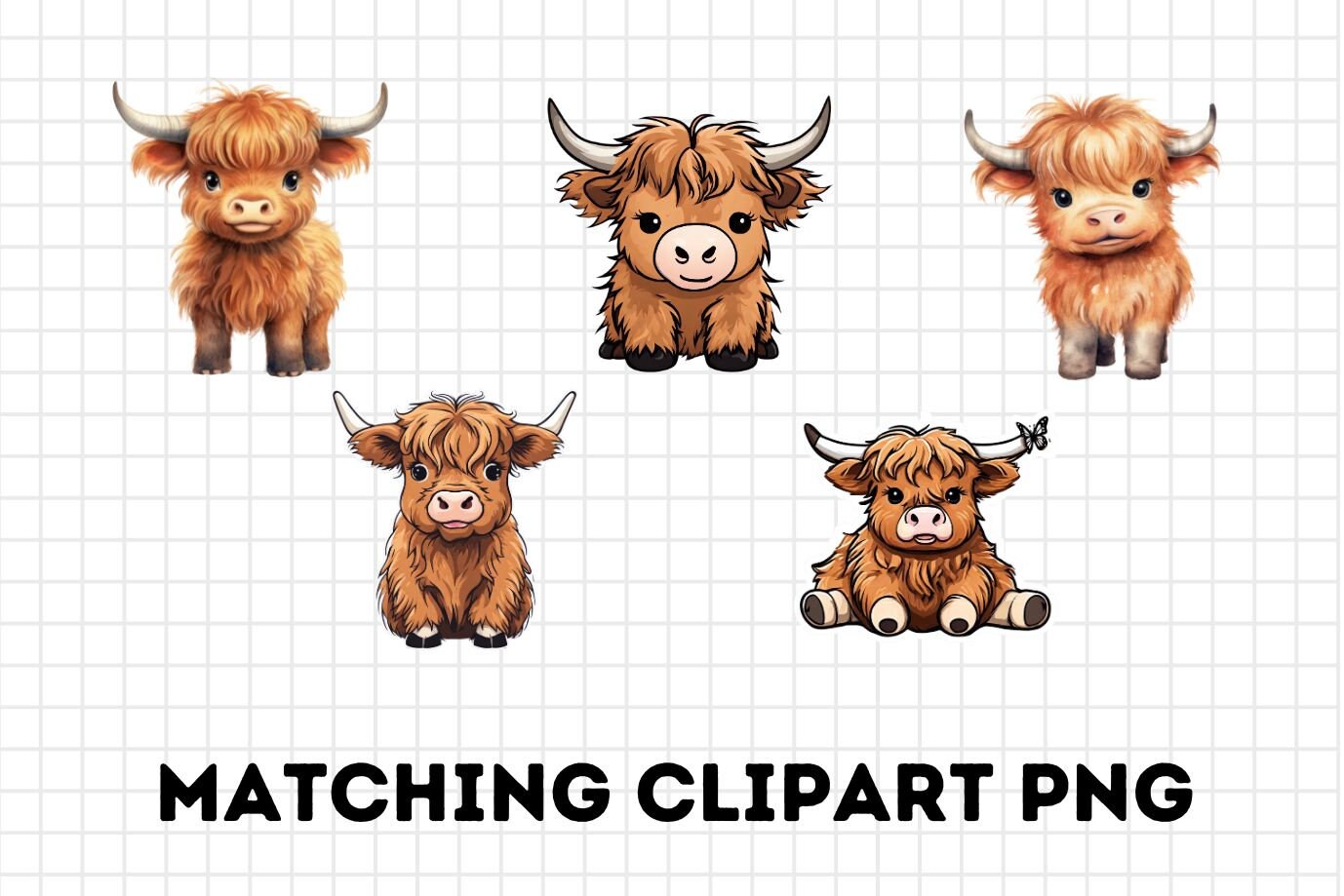 Buy Highland Cow Lover Rustic Cowhide Doodle Alphabet Letters PNG ...
