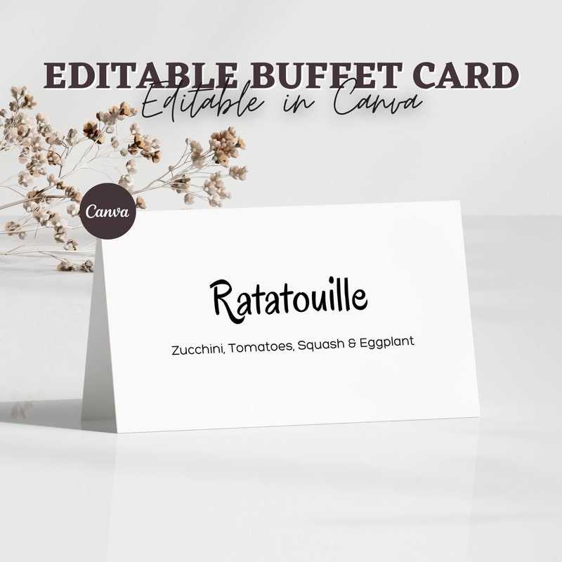 Buffet Menu Tags - Etsy