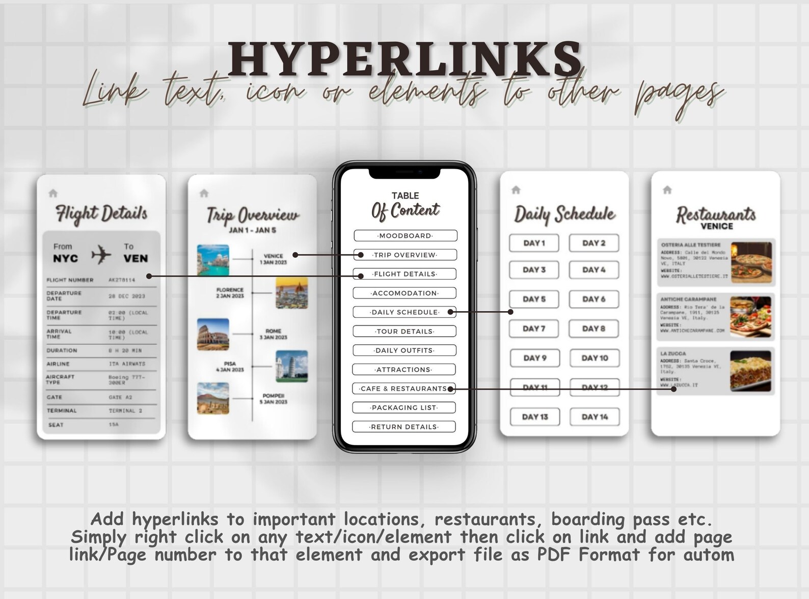 Editable Travel Itinerary Template, Travel Planner, Printable Travel ...