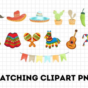 Fiesta Doodle Alphabet Bundle, Fiesta PNG Letters, Numbers ...