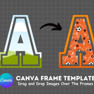 Fill Your Own VARSITY Letters on CANVA With Commercial Use Allowed ...