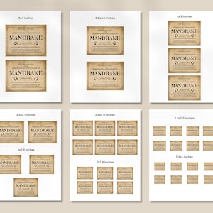 Buy Mandrake Label Template, Realistic Wizard Herbology Sticker Prop ...