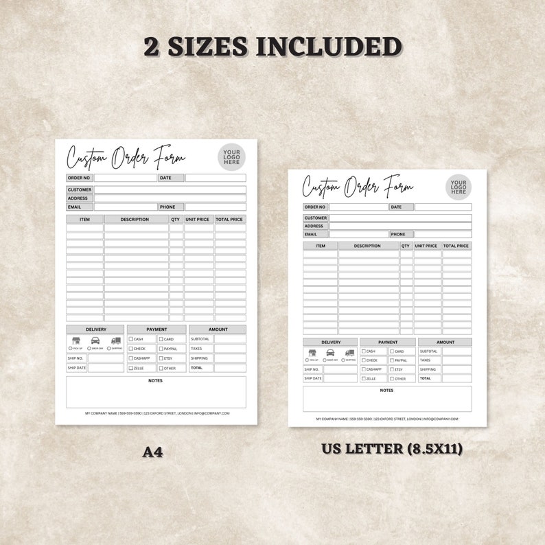 Order Form Editable | Crafters Order Form Template | Etsy Shop Craft ...