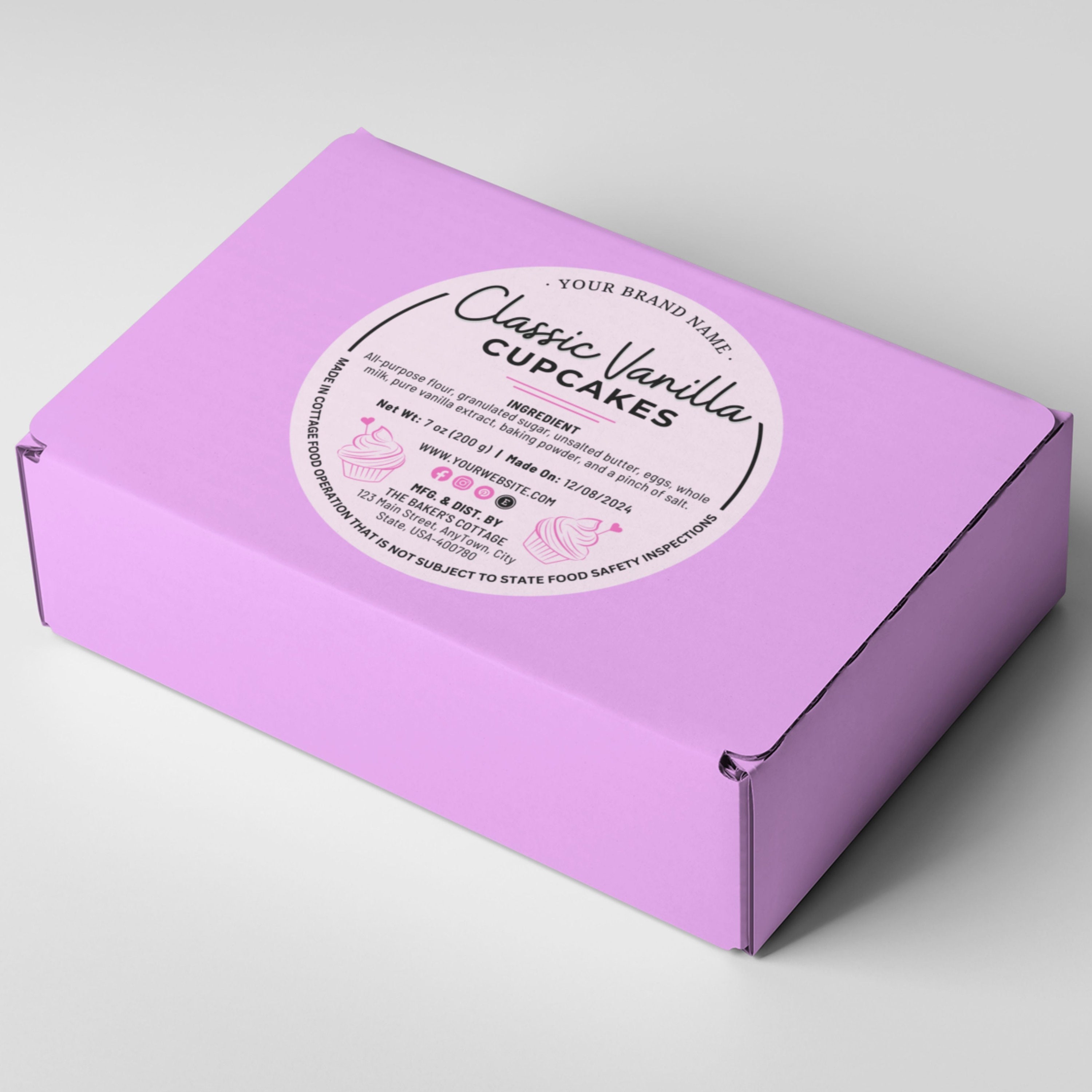 Cottage Food Label | Cottage Baking Label | Printable Food Label | Home ...