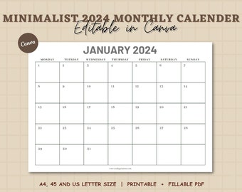 Editable Monthly Calendar, Back to School, Teacher Calendar, Fill in ...