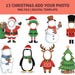 Christmas Add Your Own Photo, Xmas PNG Santa Elf Reindeer Snowman ...