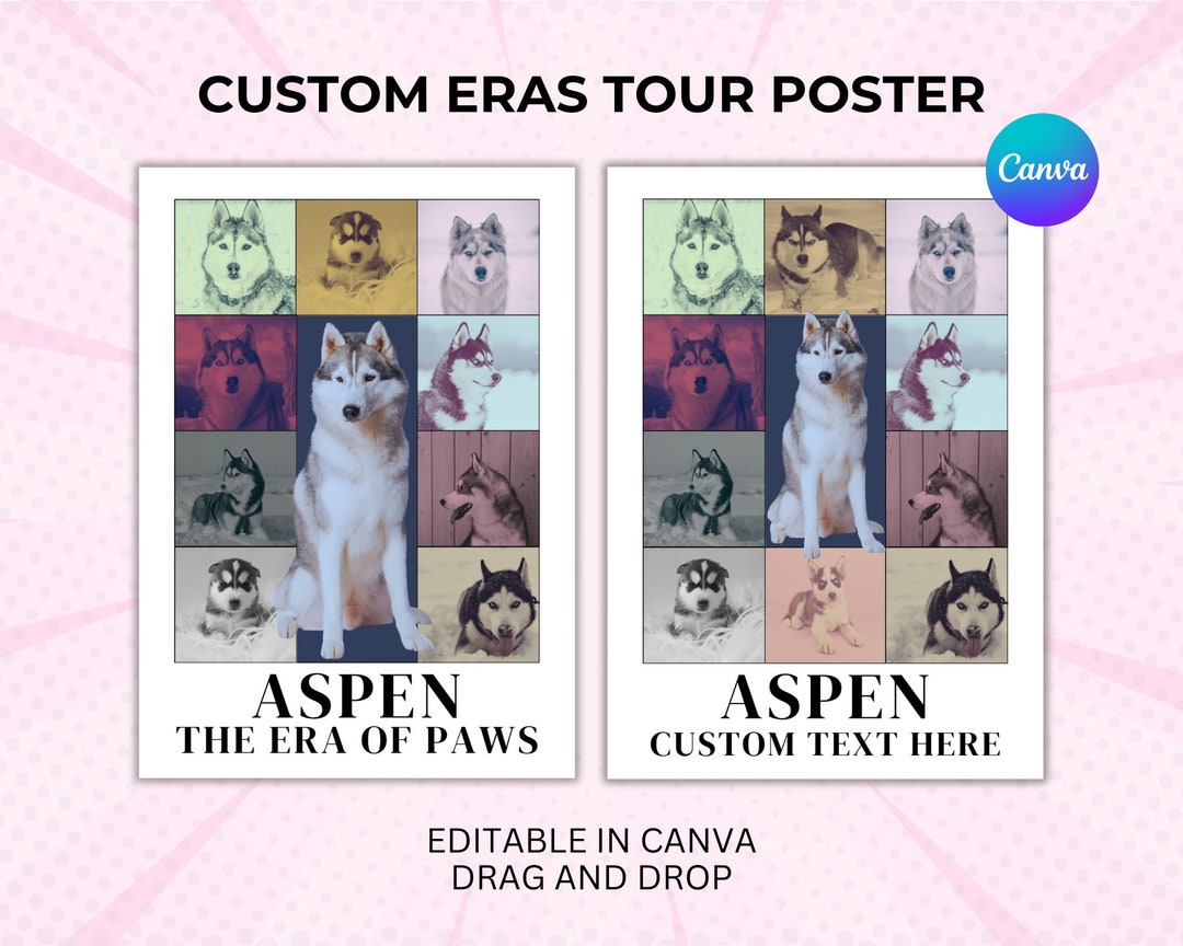 Eras Poster Template | Photo Eras Gift | Editable Concert Poster ...