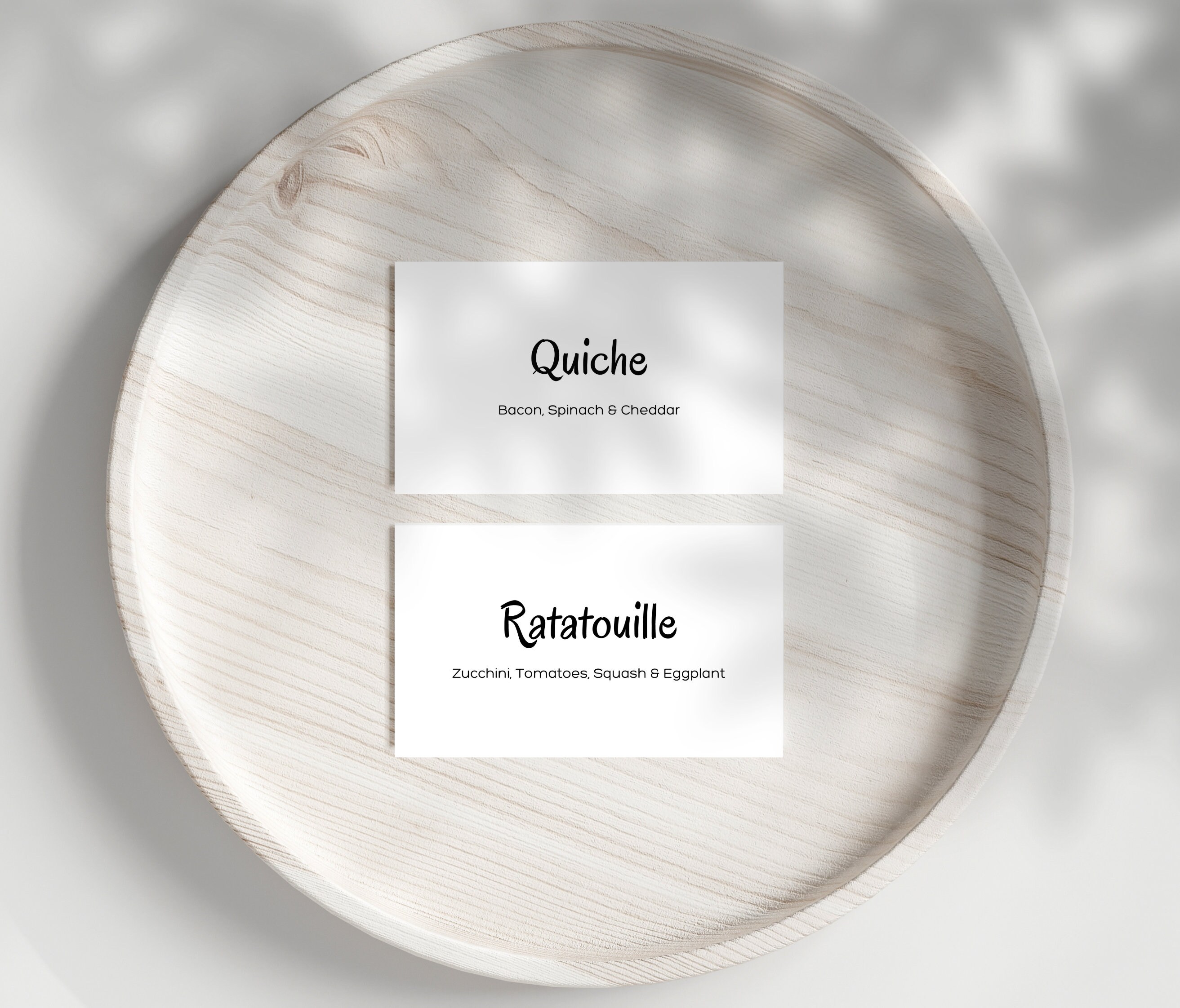 Minimal Editable Food Labels for Buffet, Printable Food Card Template ...