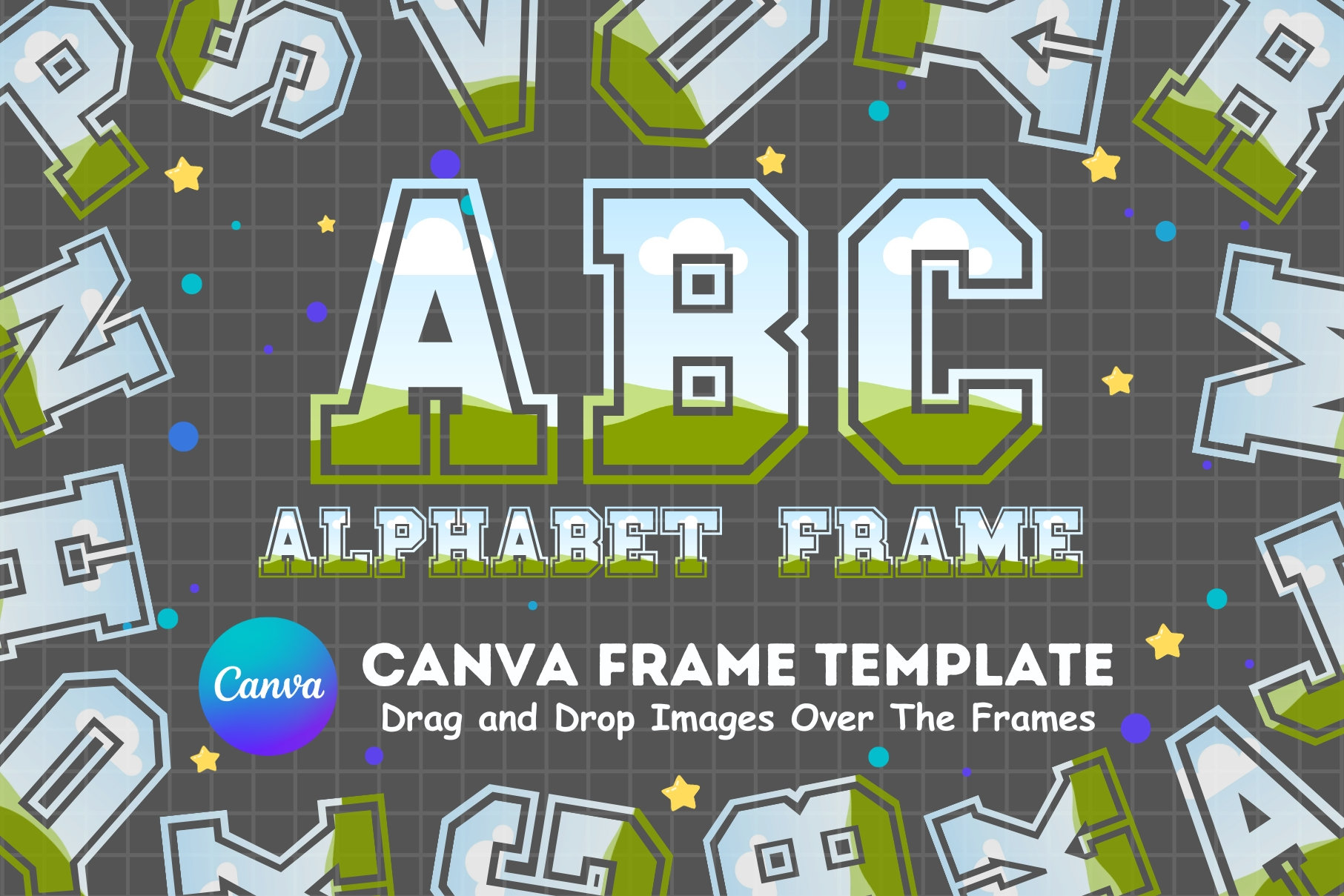 Fill Your Own VARSITY Letters on CANVA With Commercial Use Allowed ...