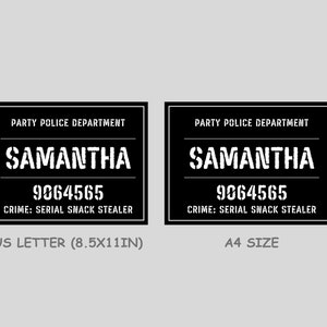 Editable Mugshot Sign Board, Police Party, Photo Booth Prop, Mug Shot ...