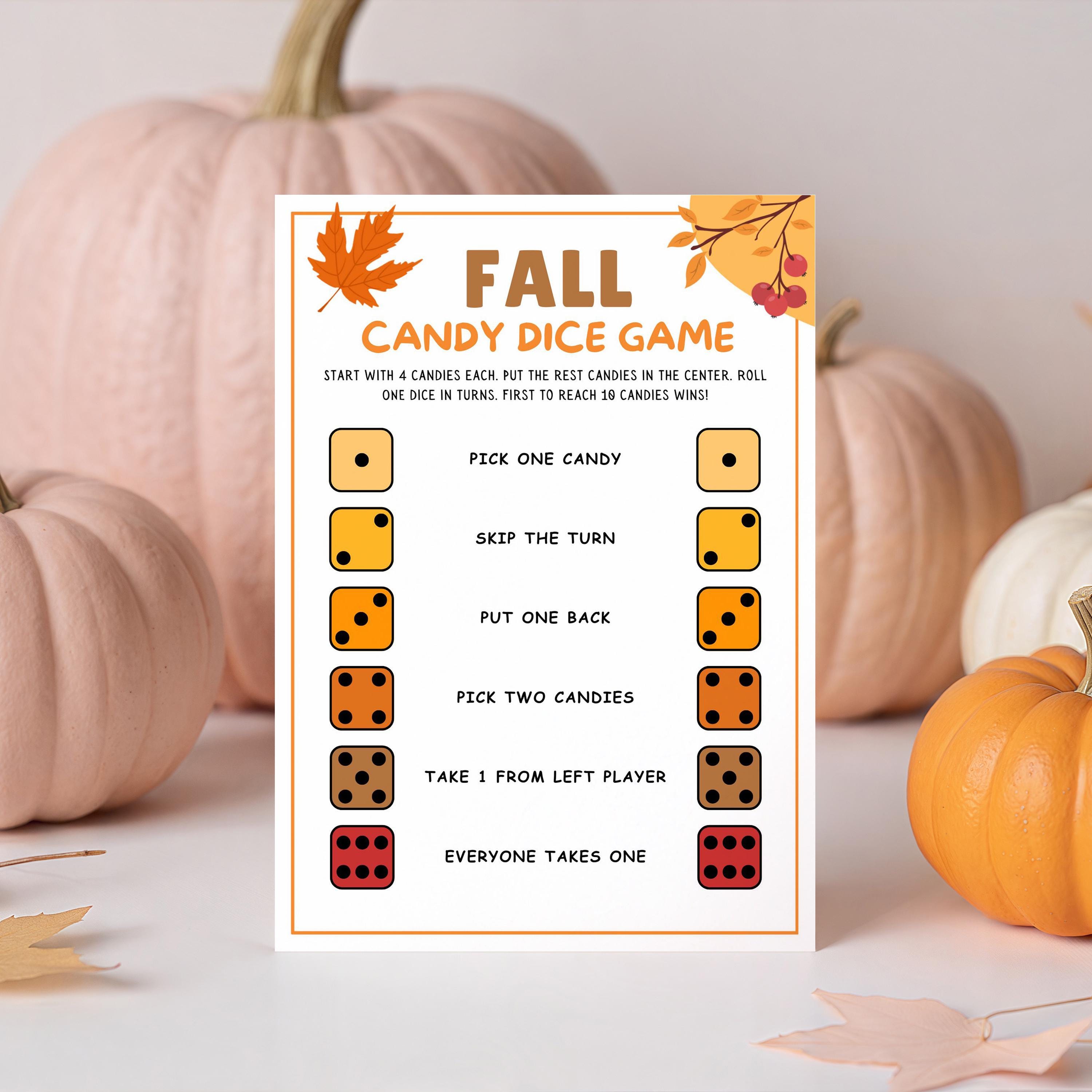 Candy Dice Game, Pass the Candy Dice Game, Group Party Game for All ...