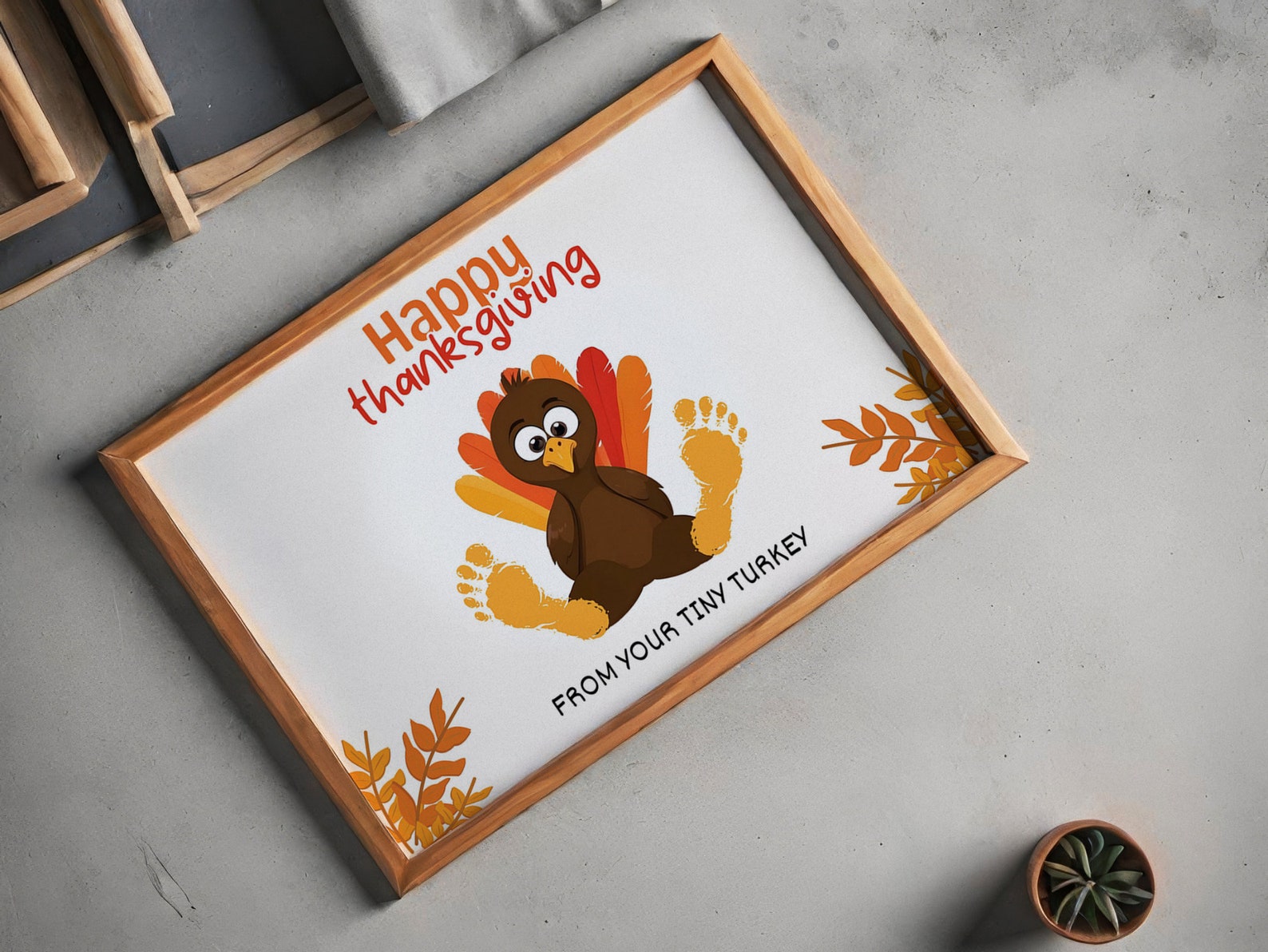 Happy Thanksgiving From Your Little Turkey Footprint, Fall Autumn ...