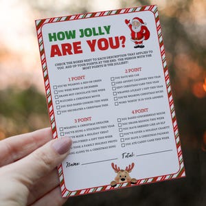 How Jolly Are You? Game, Fun Christmas Party Game, Christmas Activity ...