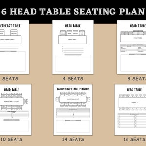 Printable Wedding Table Seating Chart Template, Event Table Seating ...