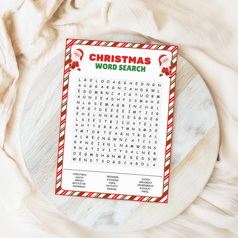 Giant Christmas Word Search, Giant Word Search, Giant Word Find ...