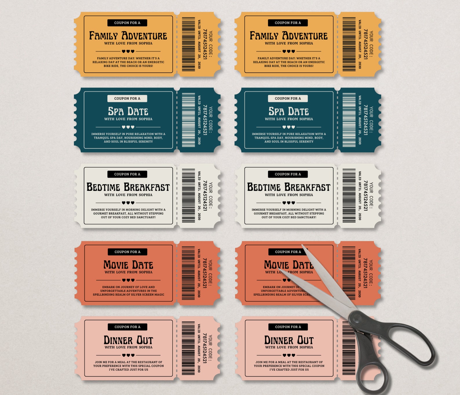 Retro Editable Coupon Template, Last Minute Gift, Printable Birthday ...