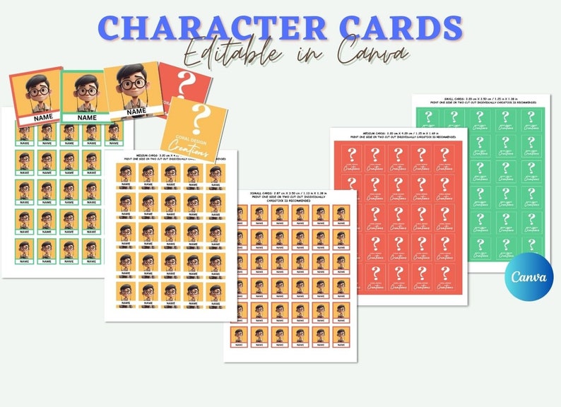 Make Your Own Cards, Custom Template Editable Insert Cards, Montessori ...